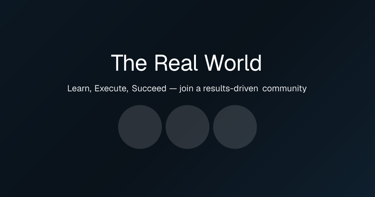 The Real World | Official Portal By Andrew Tate